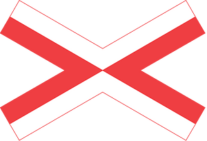 Level crossing (one track) sign in Denmark clipart