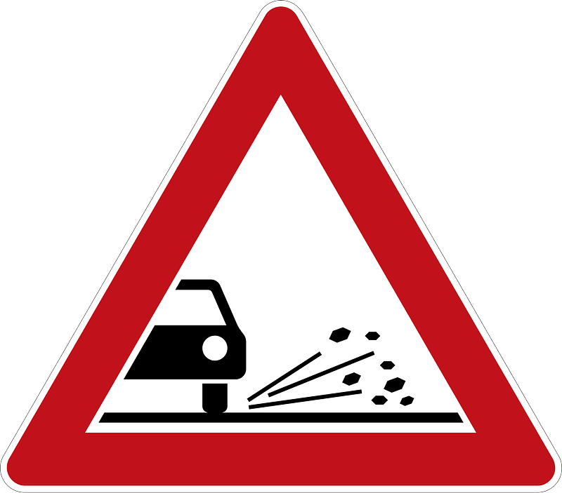 Loose road surface sign in Germany clipart. Free download transparent ...