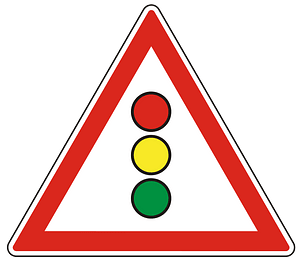 Traffic signals ahead sign in Hungary - Free vector clipart images on ...
