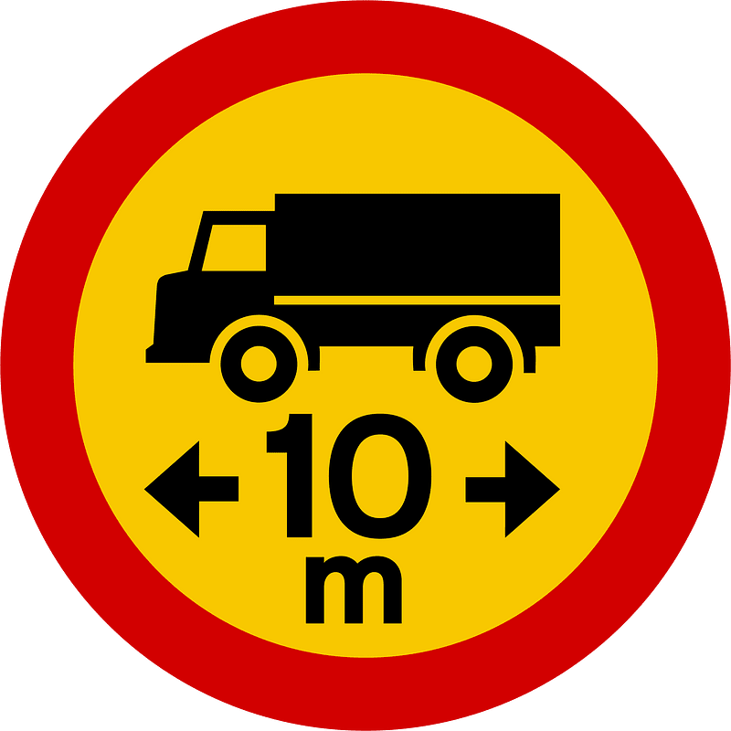Maximum vehicle length sign in Iceland - Free vector clipart images on ...