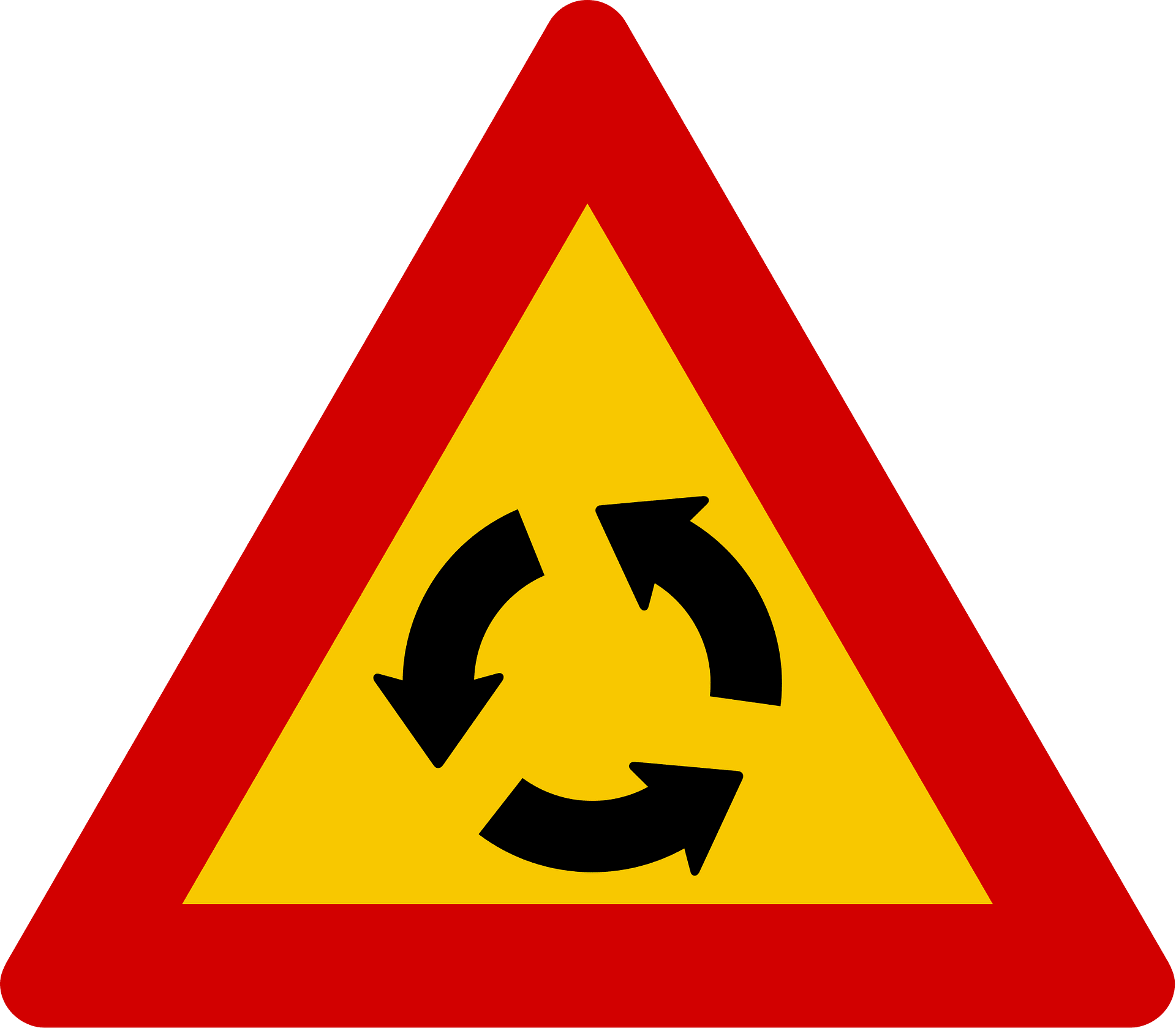 Roundabout Ahead Sign