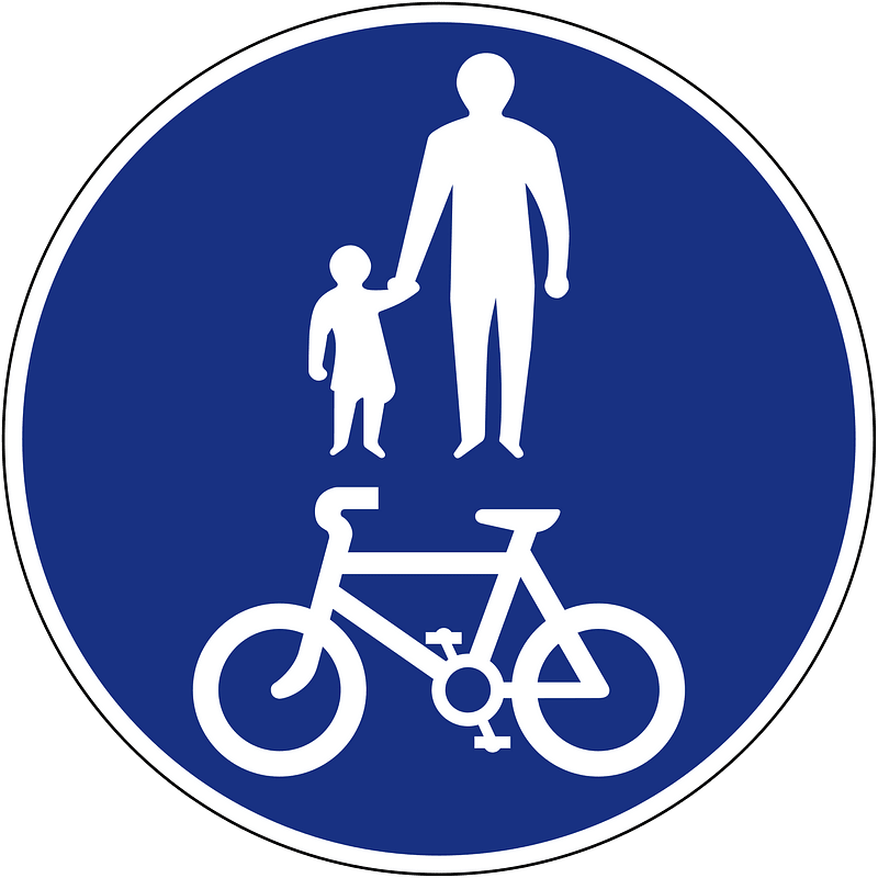 Shared use path sign in Indonesia clipart. Free download transparent ...