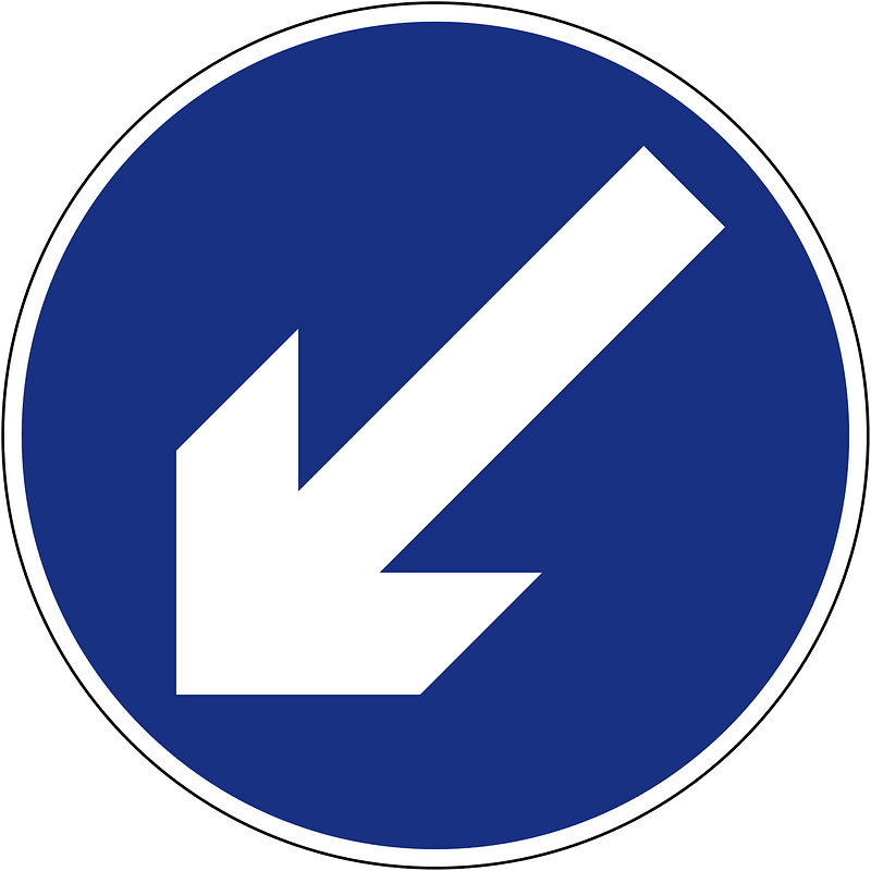 Keep Right or Left Sign In Ireland Clipart Free Download Transparent 