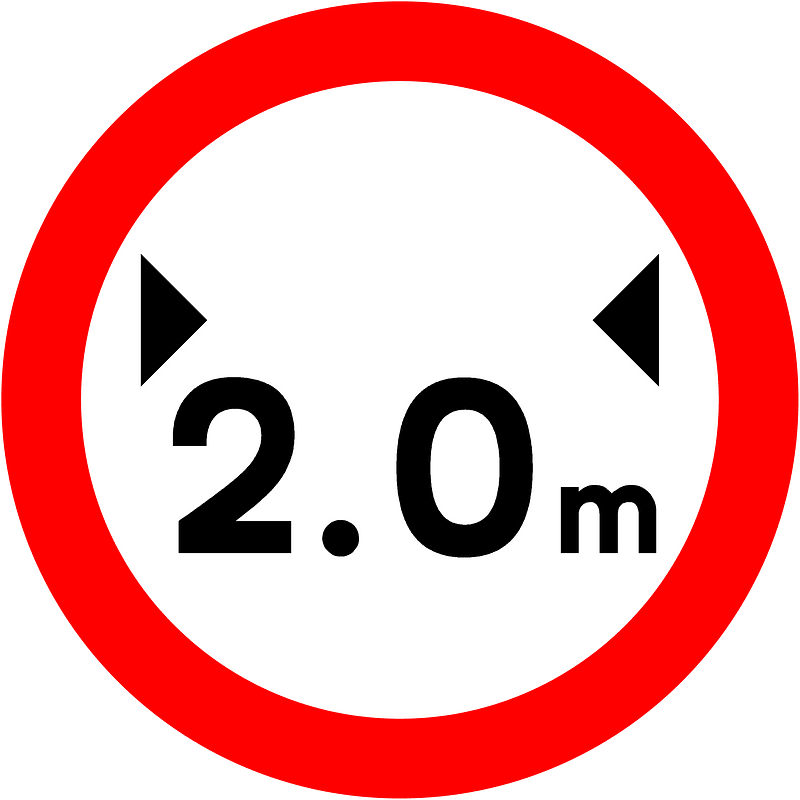 Maximum width sign in Ireland - Free vector clipart images on creazilla.com