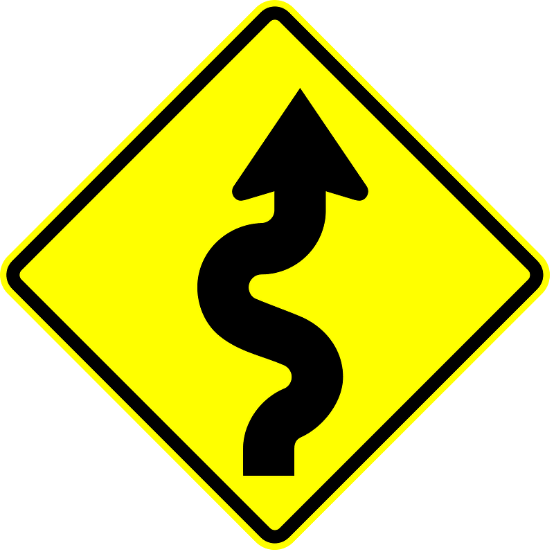 Series of curves ahead sign in Panama clipart. Free download ...