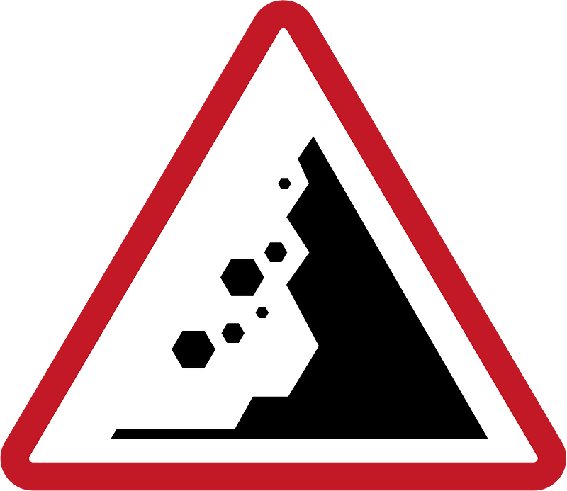Falling Rocks Clipart