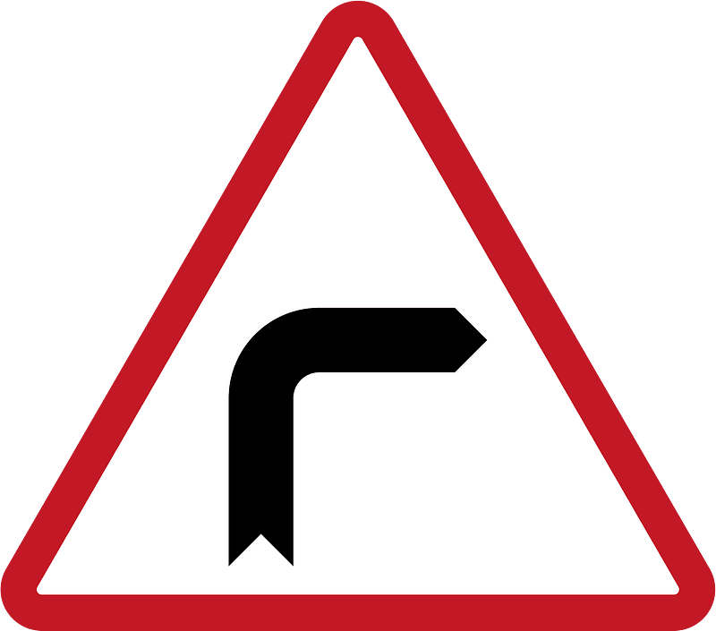 Sharp curve ahead sign in Philippines clipart. Free download ...