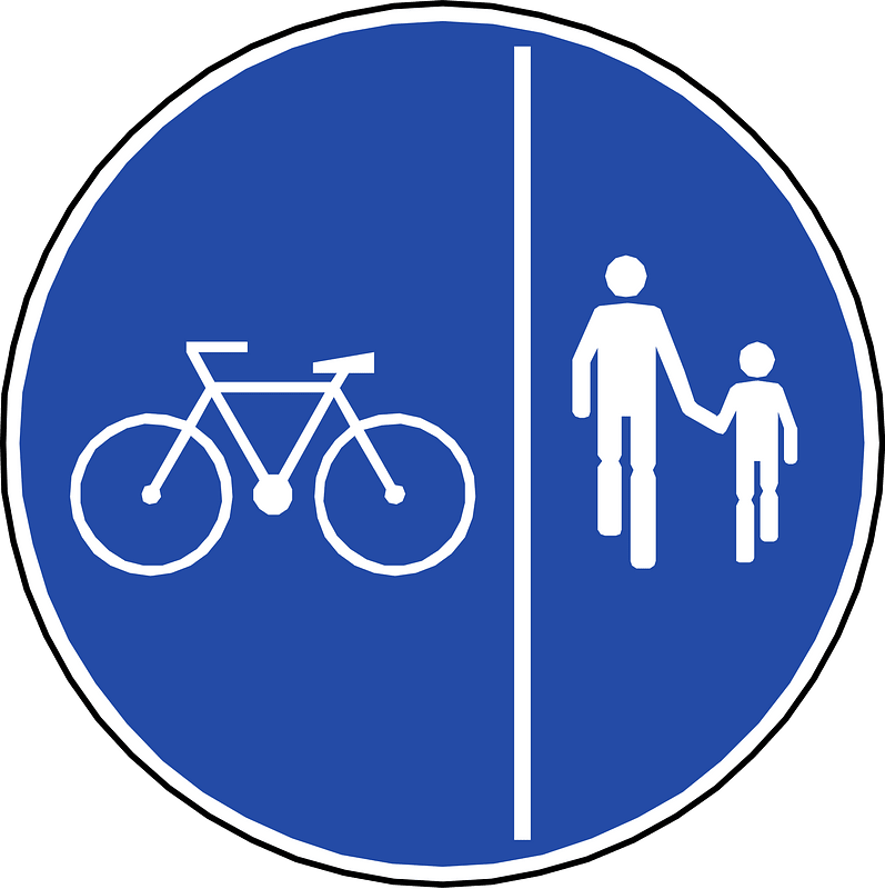 Shared use path sign in Quebec clipart. Free download transparent .PNG ...