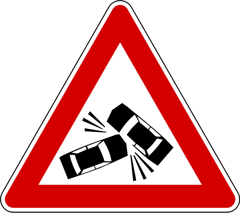 Accident area / accident ahead sign in Slovenia clipart. Free download ...