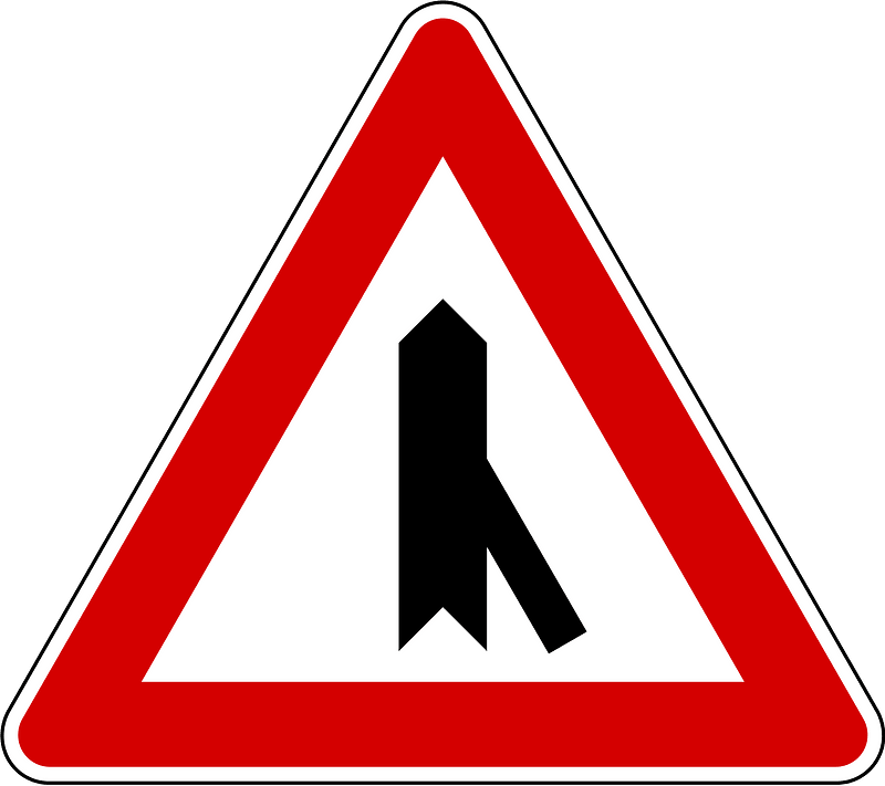 Merging traffic sign in Slovenia clipart. Free download transparent ...