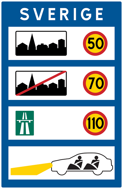 National speed limits sign in Sweden clipart. Free download transparent ...