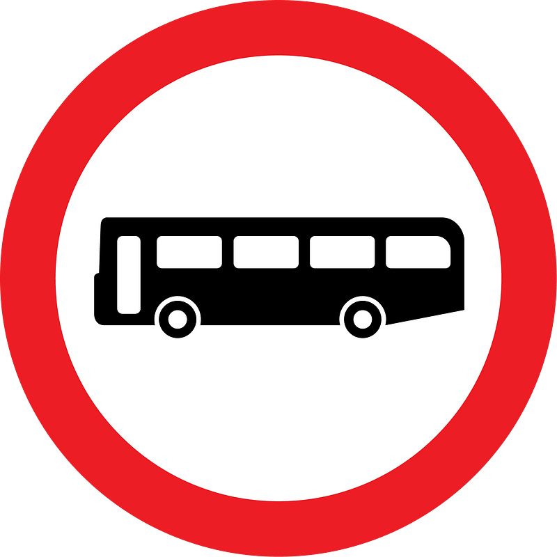 No buses sign in UK clipart. Free download transparent .PNG | Creazilla
