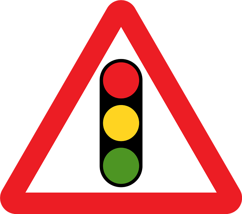 Traffic signals ahead sign in UK clipart. Free download transparent ...
