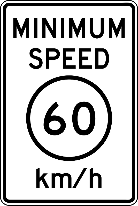 Minimum speed limit sign in United States - Free vector clipart images ...
