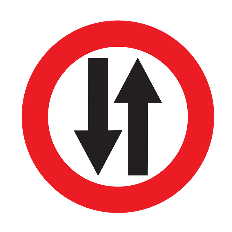 Two-waytraffic sign in Uruguay - Free vector clipart images on ...