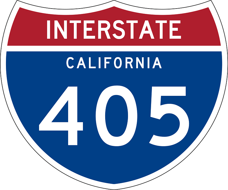 Interstate 405 California Sign Clipart Free Download Transparent PNG