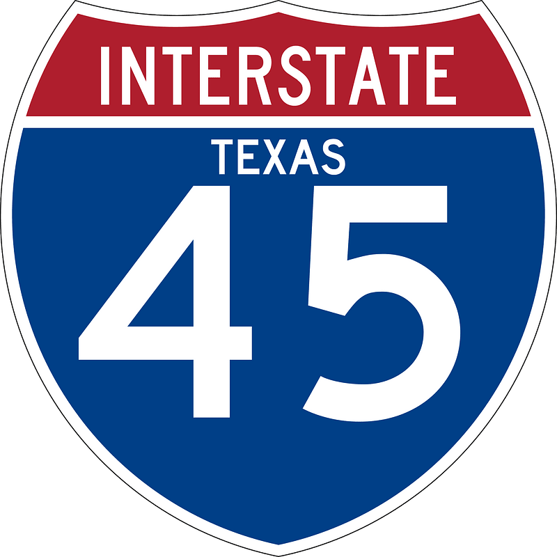 Interstate 45 Texas sign clipart. Free download transparent .PNG ...