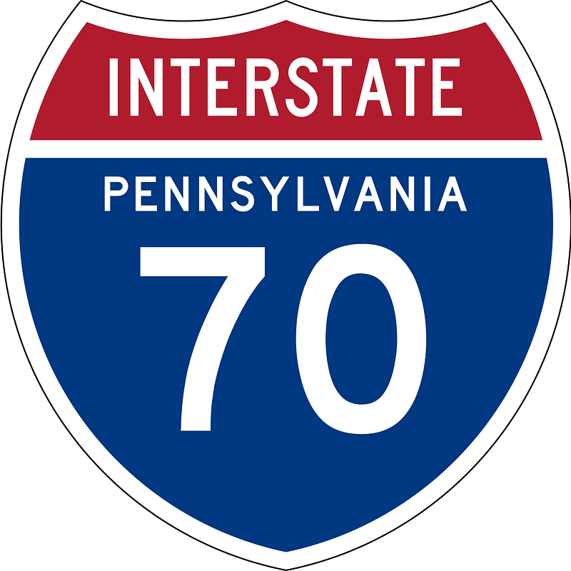 Interstate 70 Pennsylvania sign clipart. Free download transparent .PNG ...