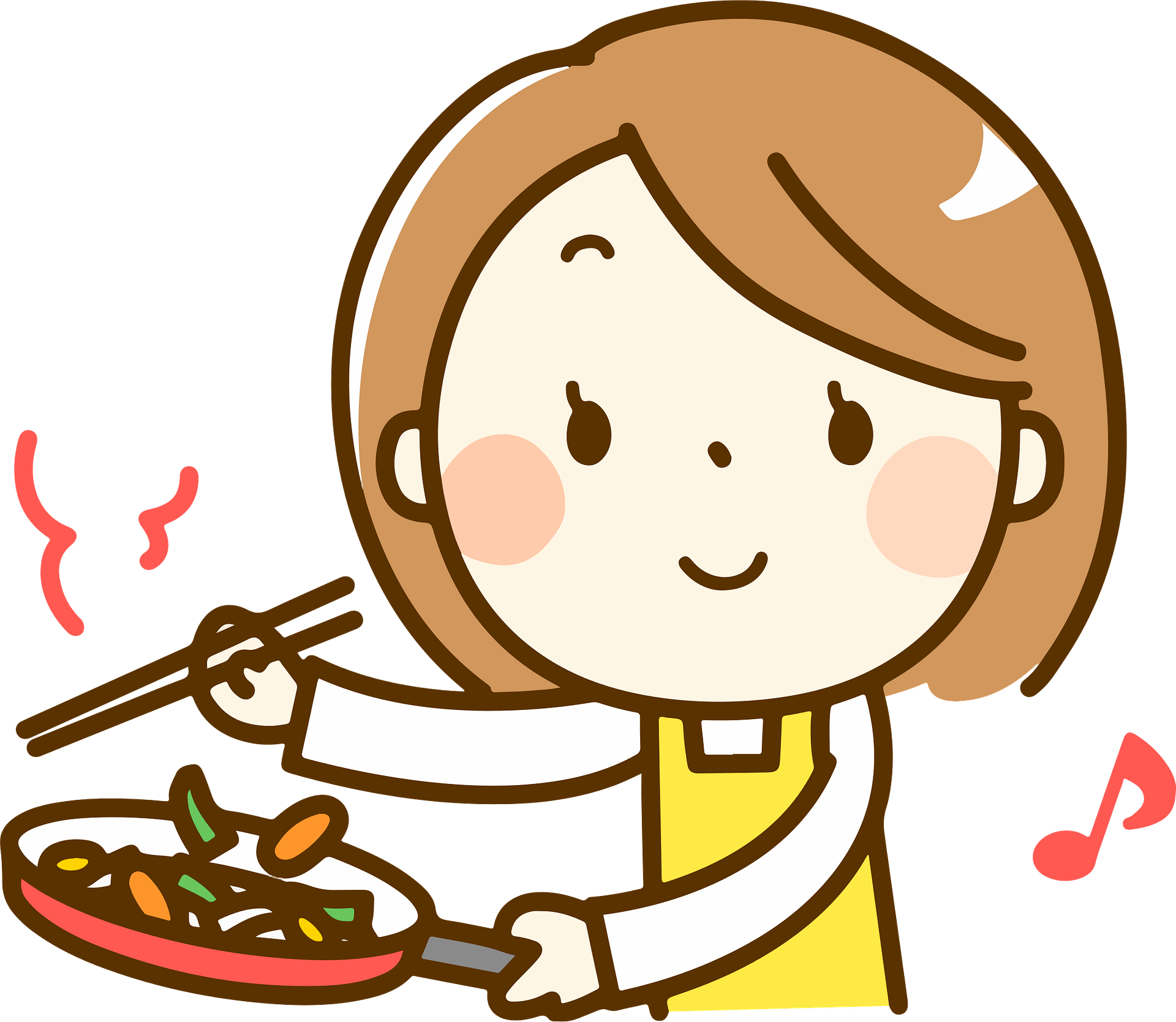 Cartoon Girl Cooking