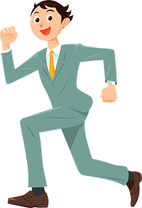 Running Businessman clipart. Free download transparent .PNG | Creazilla