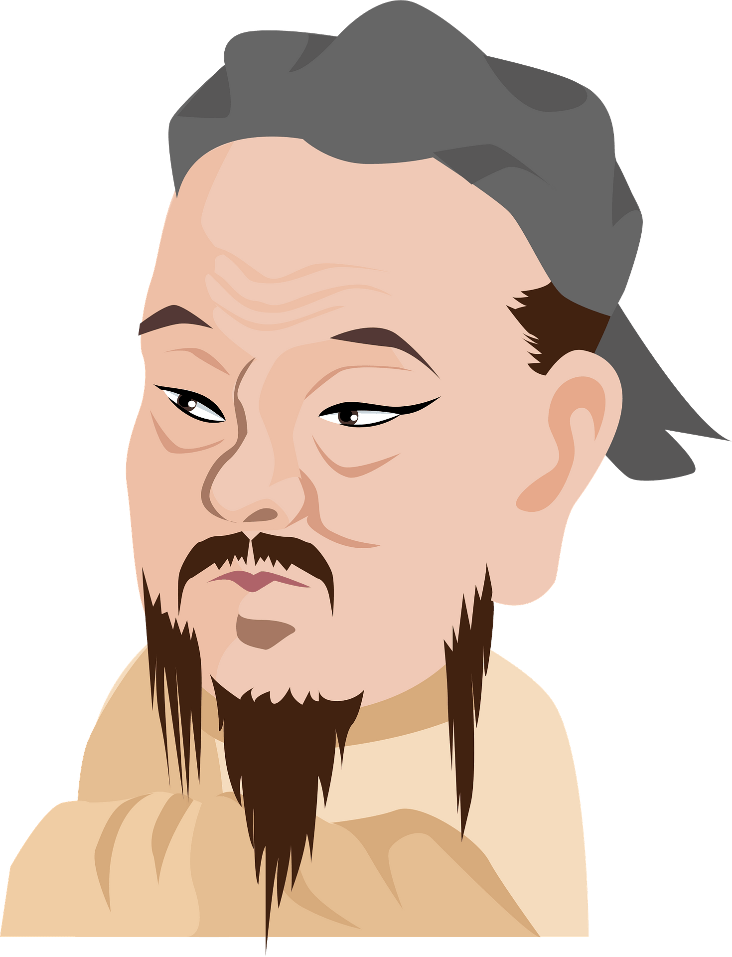 Confucius Drawing Face