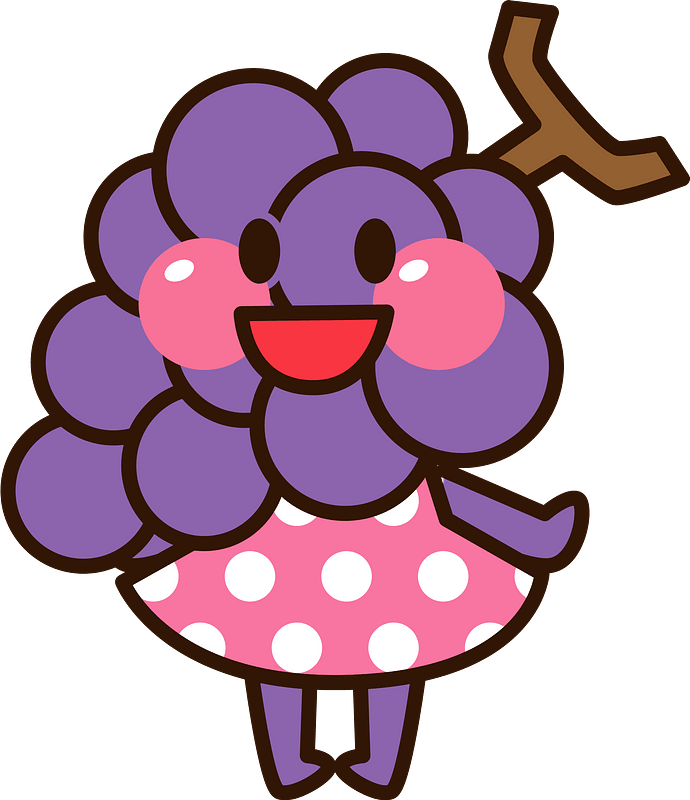 Grape Character clipart. Free download transparent .PNG | Creazilla