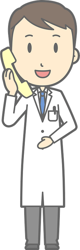 (Joel) Medical Doctor Man Talking on the Phone - Free vector clipart ...