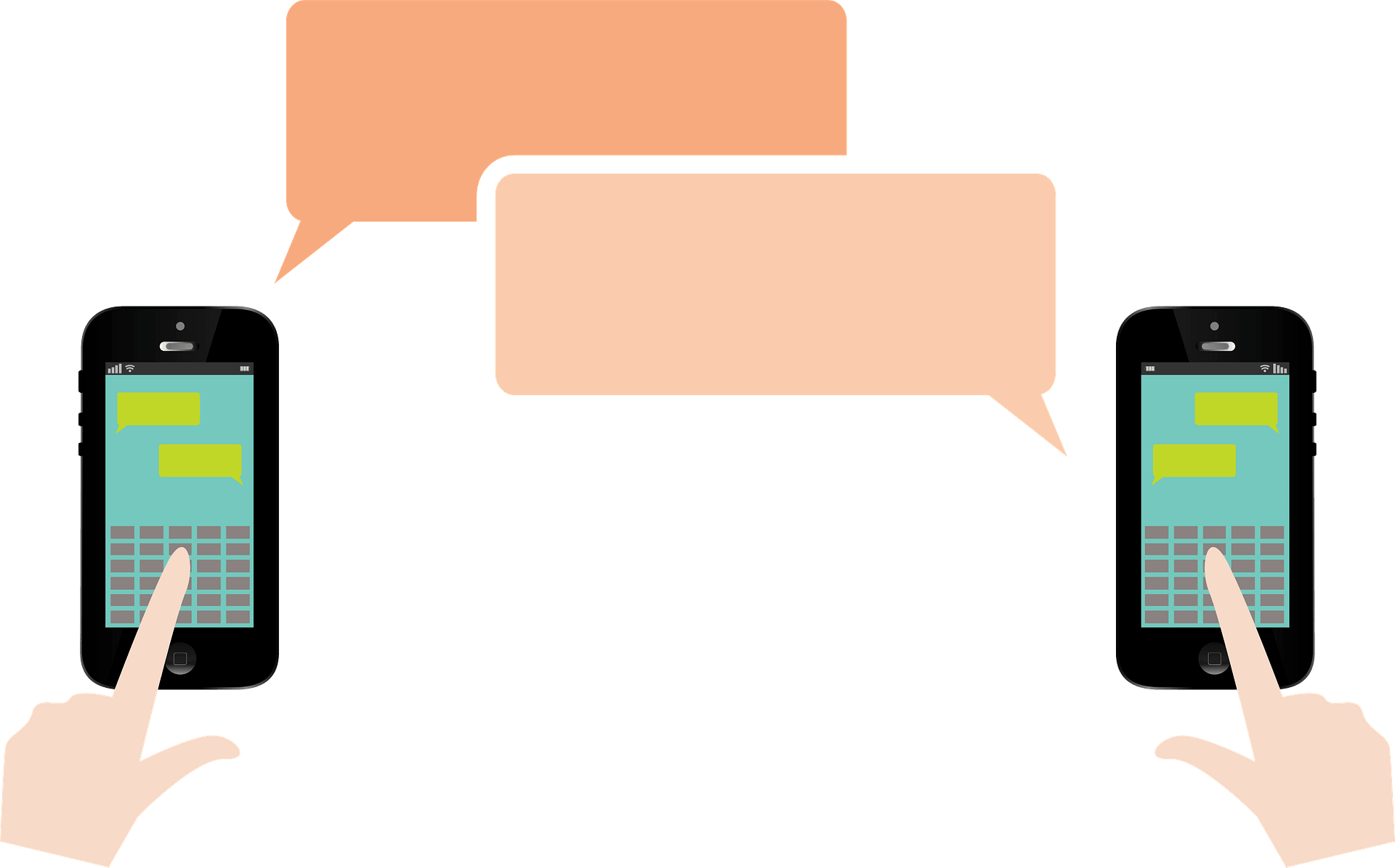 Cell Phone Texting Clipart