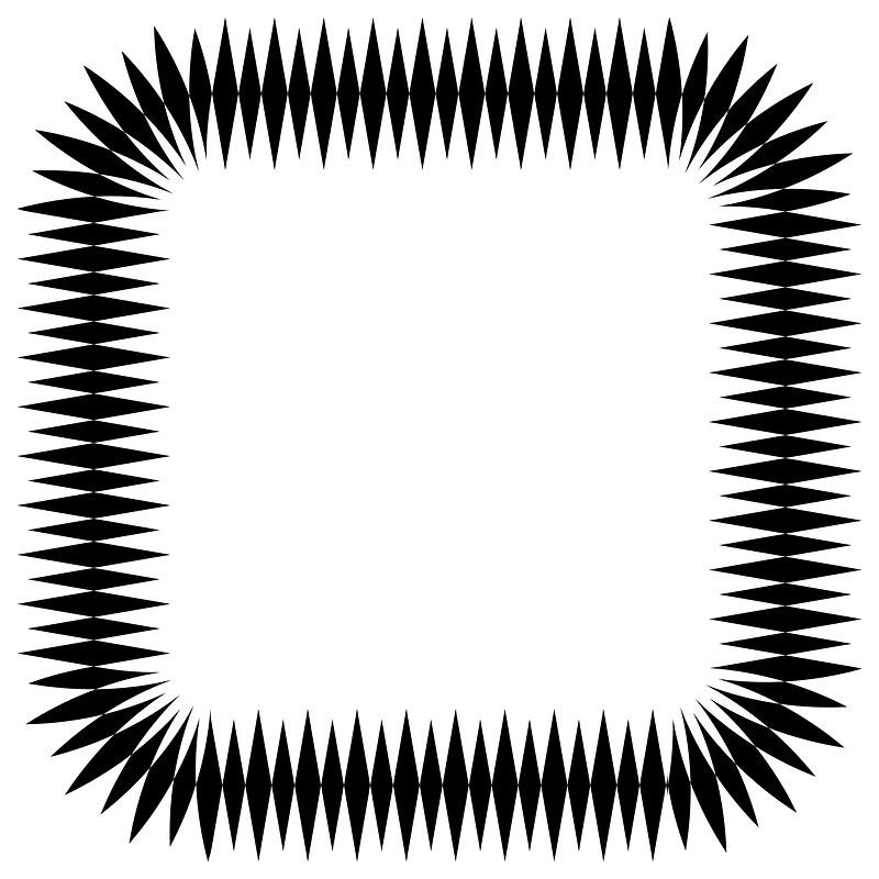 Sharp Spiky Frame 2 clipart. Free download transparent .PNG | Creazilla