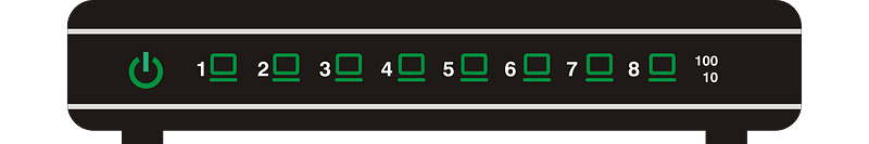 8 Port Switch Hub clipart. Free download transparent .PNG | Creazilla