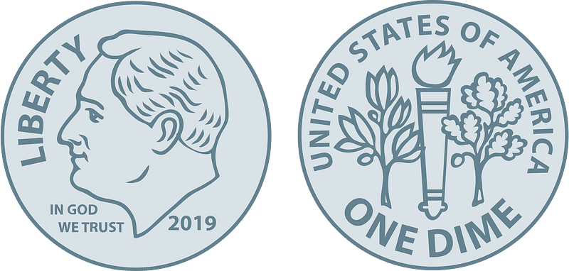 Dime - Free vector clipart images on creazilla.com