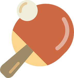 Table tennis racket and ball - Free vector clipart images on creazilla.com