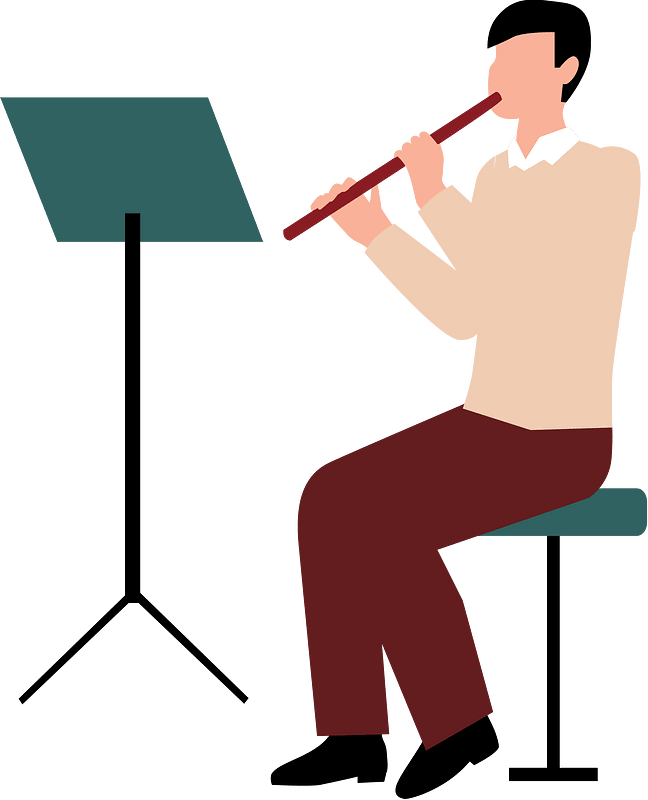 Flute player - Free vector clipart images on creazilla.com