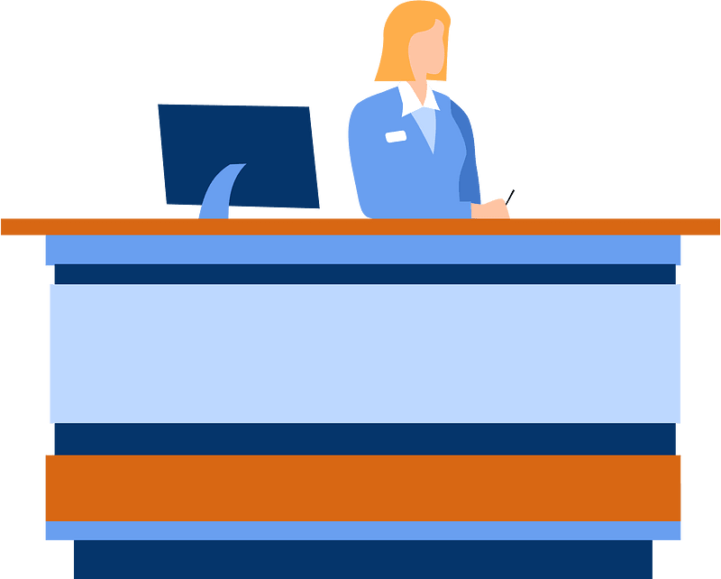 Reception desk clipart. Free download transparent .PNG | Creazilla