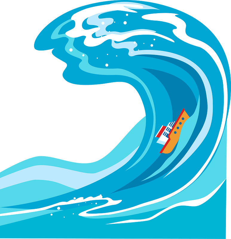 Tsunami clipart. Free download transparent .PNG | Creazilla