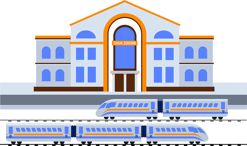 Train station clipart. Free download transparent .PNG | Creazilla