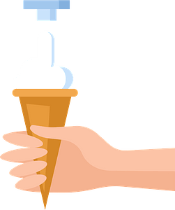 Ice cream hand - Free vector clipart images on creazilla.com
