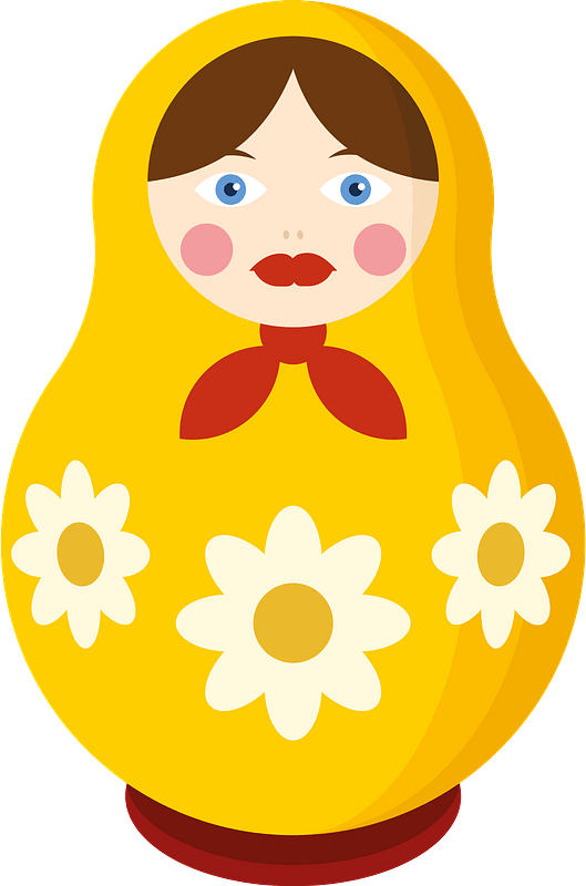 Matryoshka Nesting Dolls Clip Art