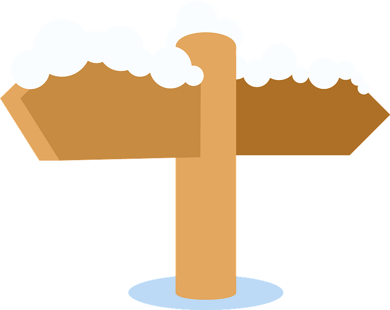 Wooden sign with snow clipart. Free download transparent .PNG | Creazilla