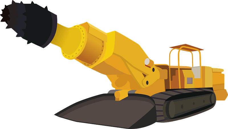 Roadheader machine - Free vector clipart images on creazilla.com