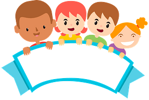 Kids holding blank sign - Free vector clipart images on creazilla.com