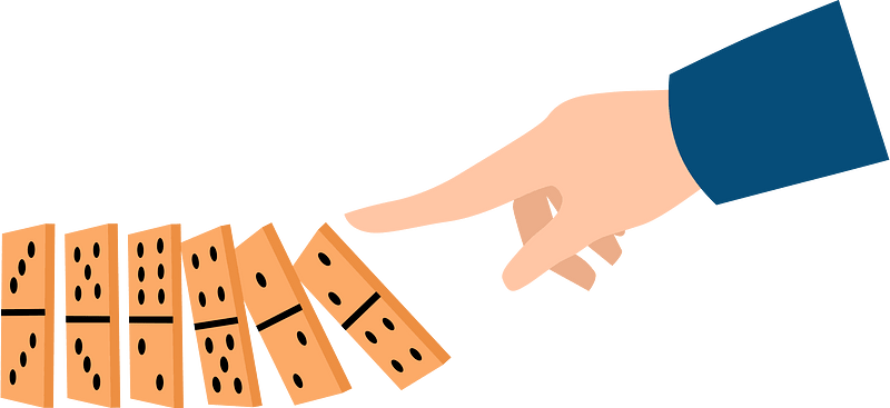 Domino effect clipart. Free download transparent .PNG | Creazilla