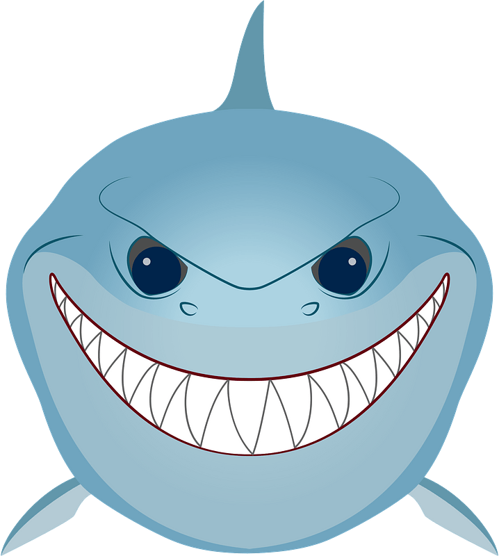 Shark face - Free vector clipart images on creazilla.com