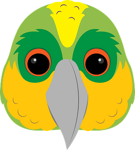 Parrot face clipart. Free download transparent .PNG | Creazilla