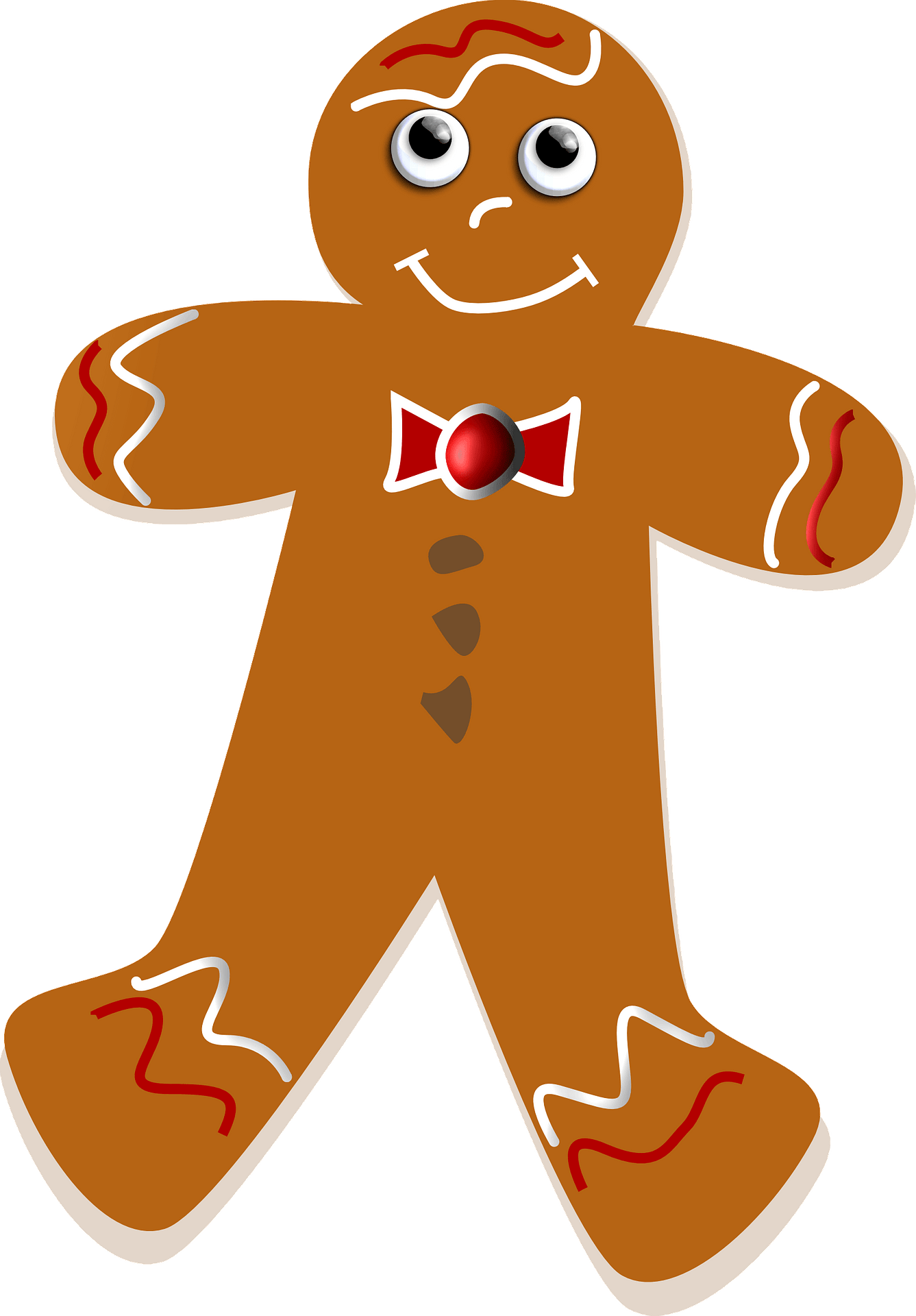 Gingerbread Boy Running Clipart