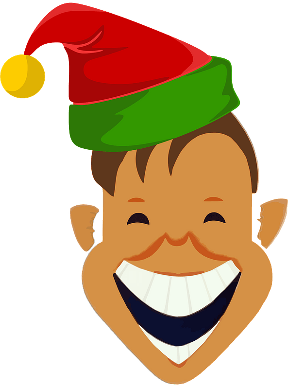 Laughing elf face clipart. Free download transparent .PNG | Creazilla