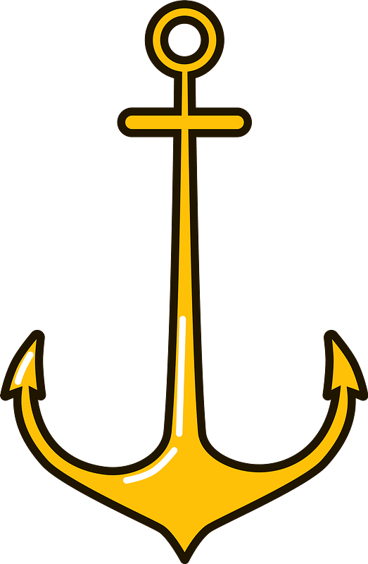 Gold Anchor Clip Art
