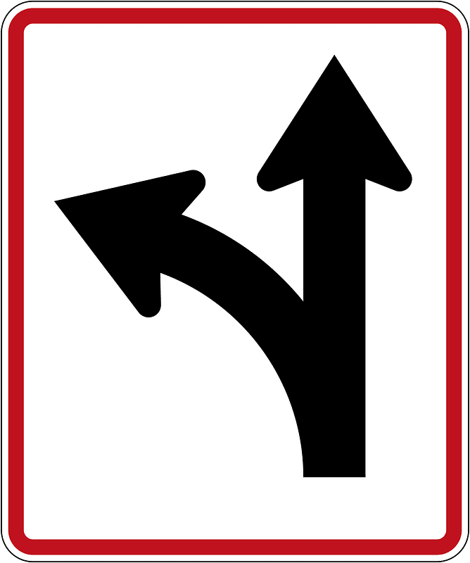 New Zealand road sign R4-3L - Free vector clipart images on creazilla.com
