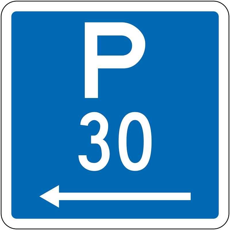 New Zealand road sign R6-30L-30 (obsolete) - Free vector clipart images ...