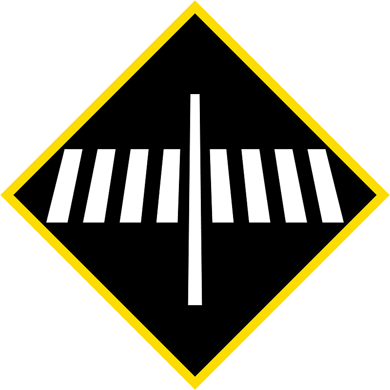 New Zealand road sign W16-2 (–1987) - Free vector clipart images on ...